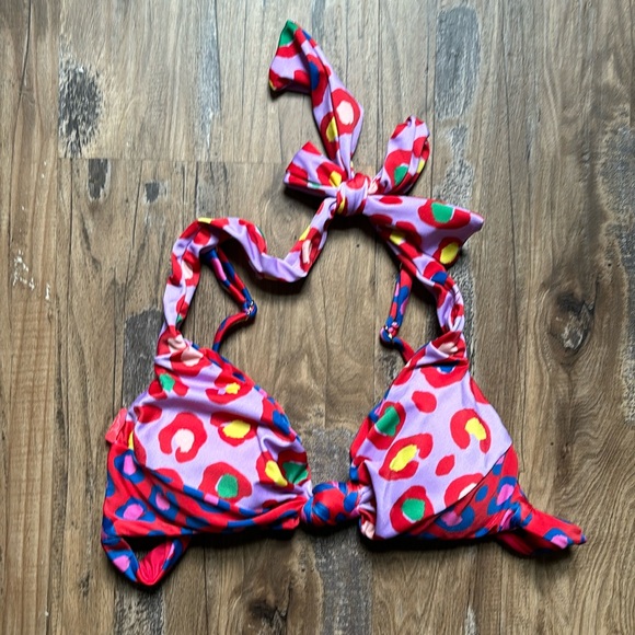 FARM Rio | Swim | Farm Rio Reversible Colorful Leopard Print Bikini Top ...